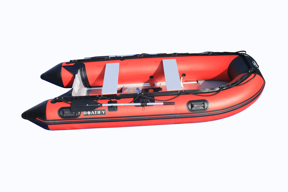 Boatify 10.8 ft Inflatable Boat Raft Fishing Dinghy Pontoon Boat Kayak ...